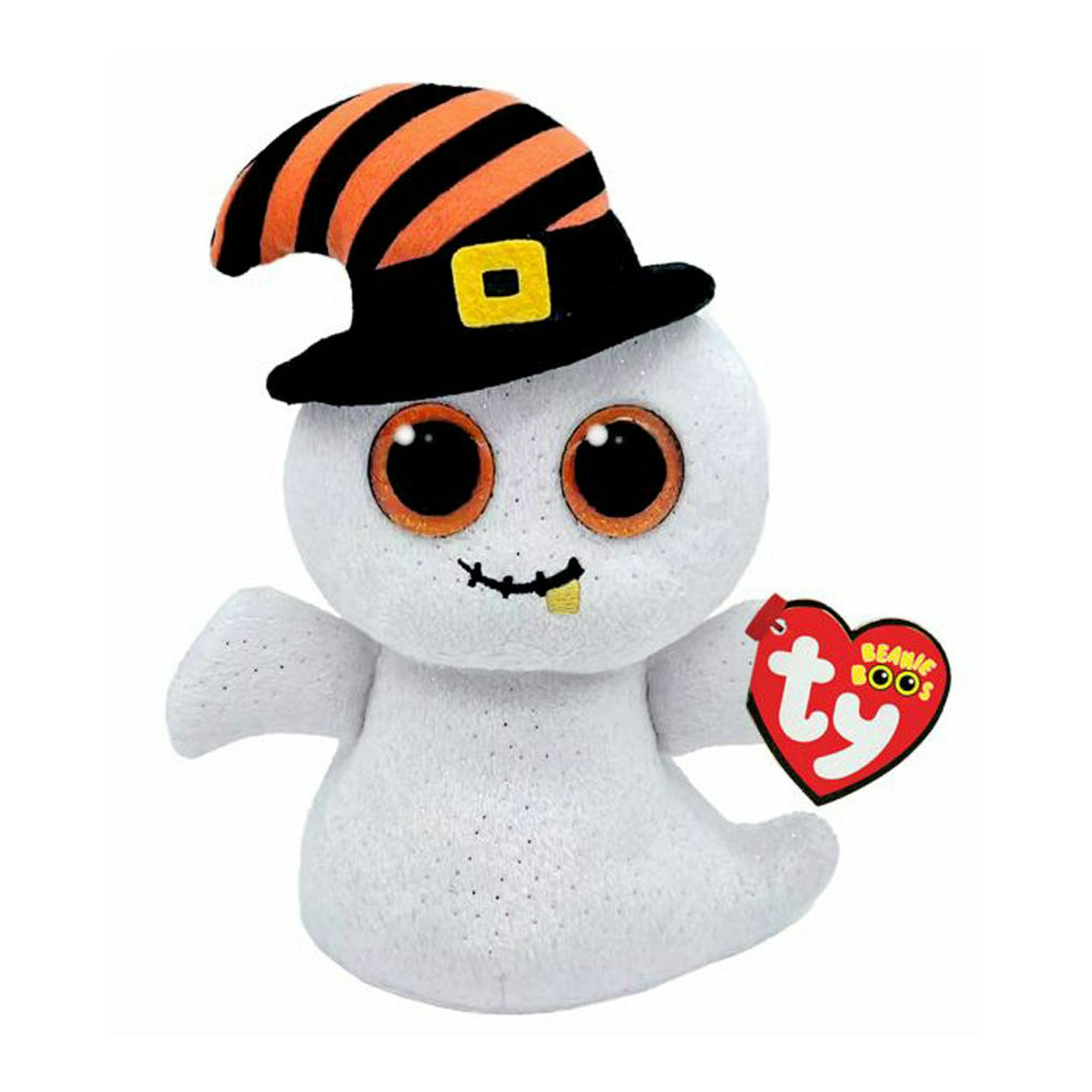 TY Beanie Boos - NIGHTCAP the Ghost with Hat (Glitter Eyes)(Regular ...