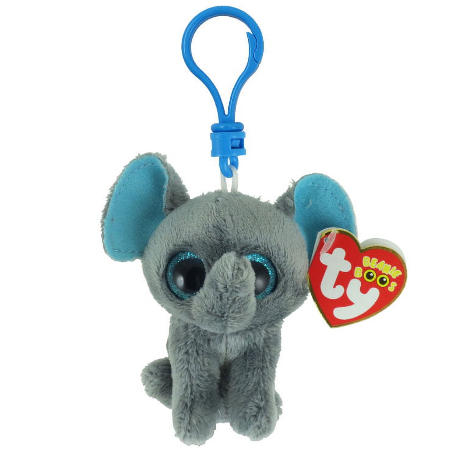 TY Beanie Boos - PEANUT the Elephant (Glitter Eyes) (Plastic Key Clip ...