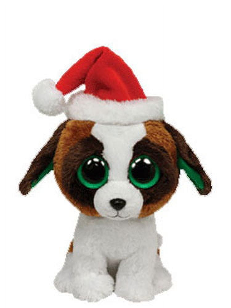 TY Beanie Boos - PRESENTS the Dog with Santa Hat (Solid Eye Color ...