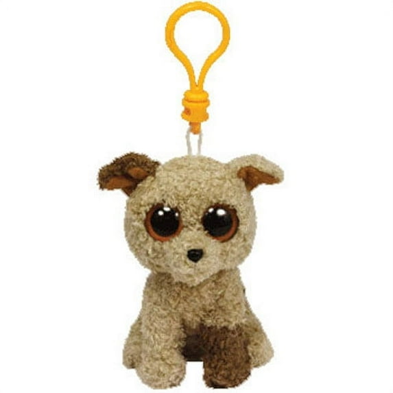 TY Beanie Boos - ROOTBEER the Brown Dog (Solid Eye Color) (Plastic Key ...