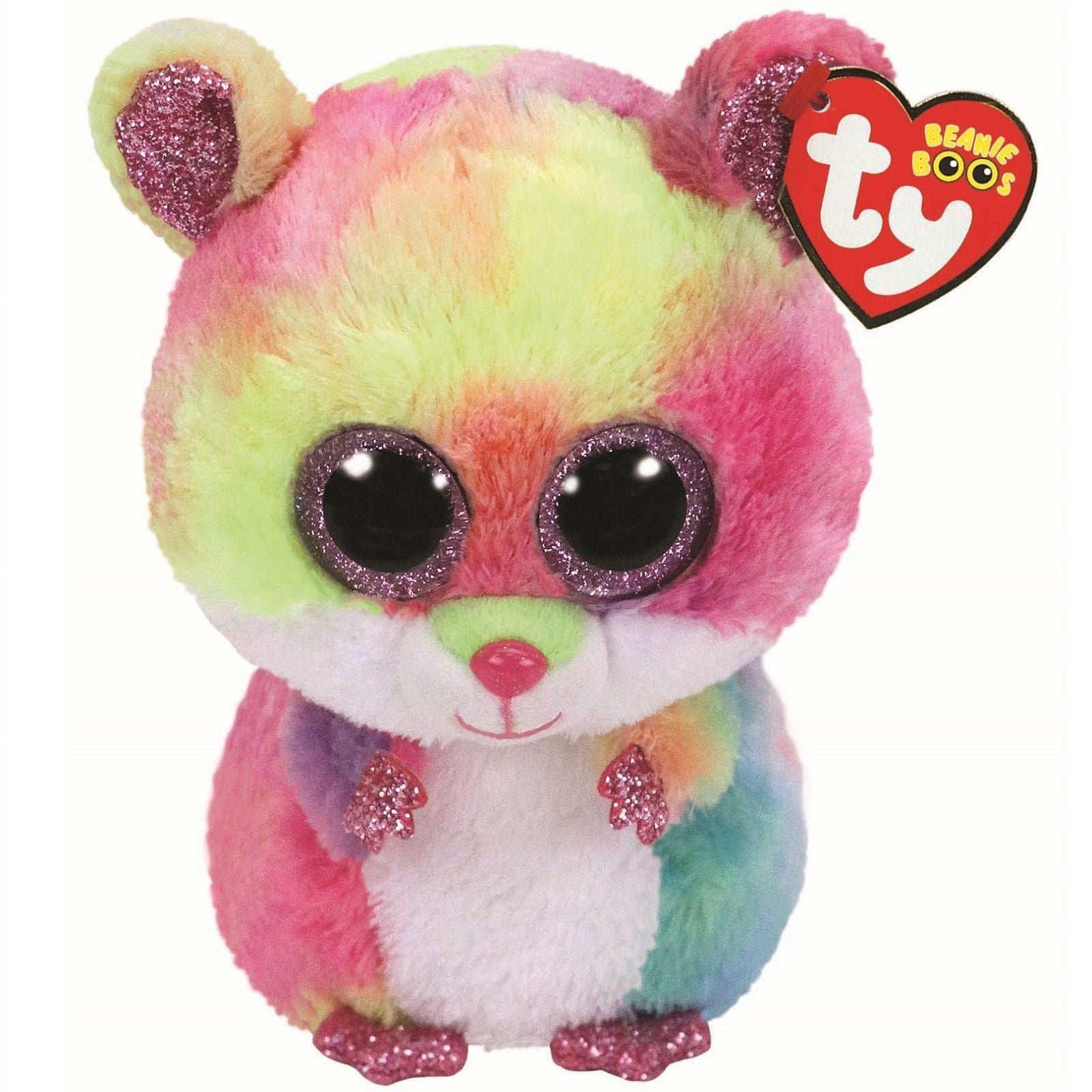 TY Beanie Boos - Rodney Tye Dye Hamster Stuffed Animal (Glitter Eyes ...