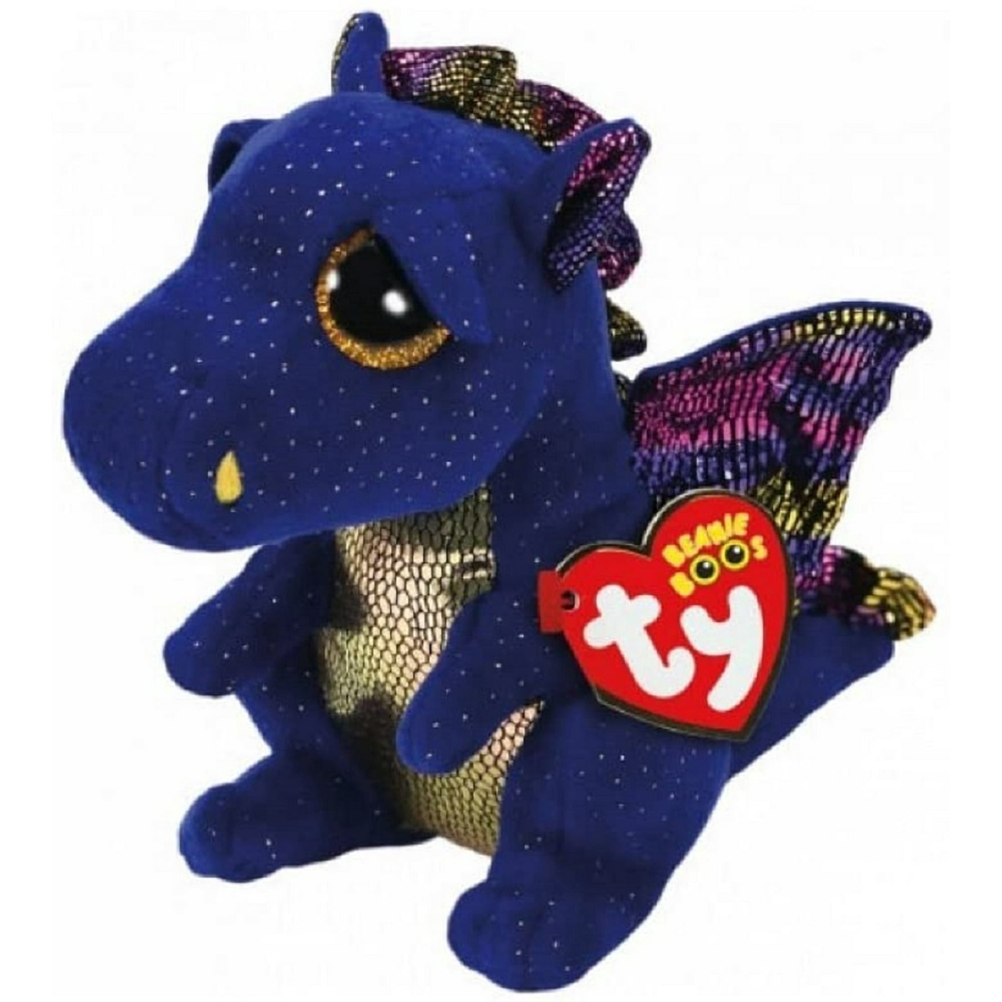 TY Beanie Boos - SAFFIRE the Blue Dragon (Glitter Eyes) (Medium Size ...