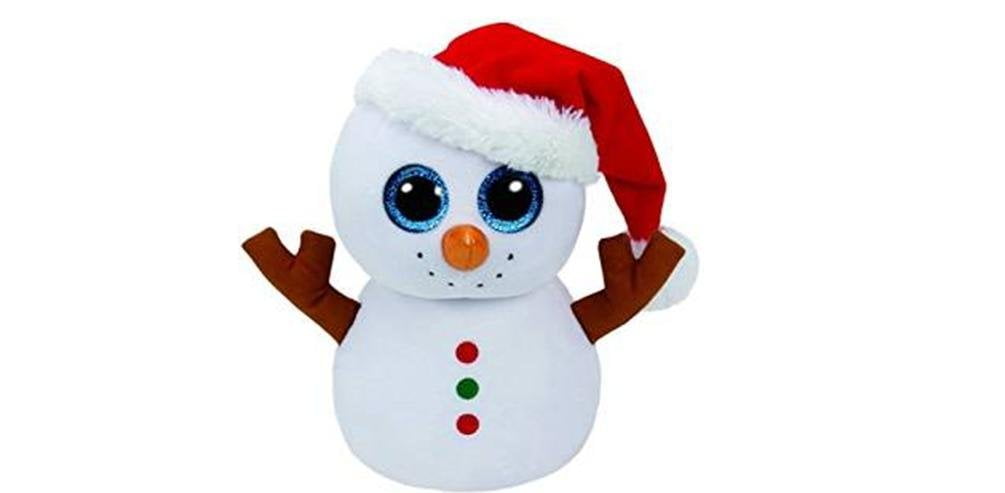 TY Beanie Boos - Scoop Snowman With Red Santa Hate (Glitter Eyes ...