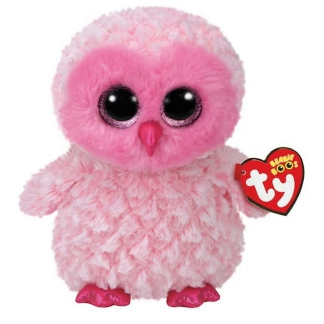TY Beanie Boos - TWIGGY the Pink Owl (Glitter Eyes) (Regular Size - 6 ...