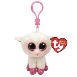 TY Beanie Boos - TWINKLE the Lamb (Glitter Eyes) (Plastic Key Clip - 3. ...