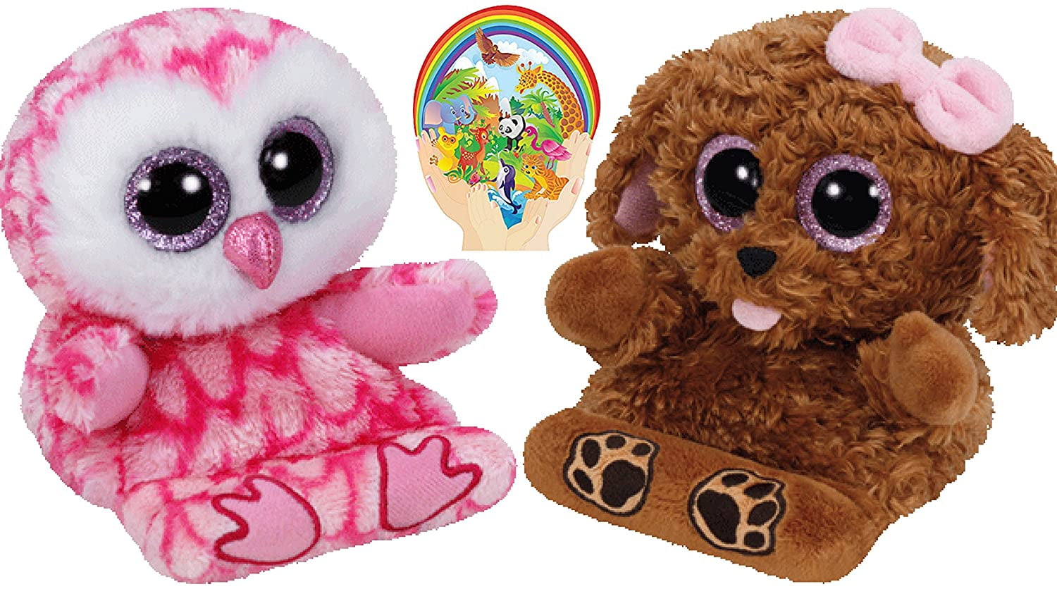 TY Beanie Peek- a -Boos ZELDA the Dog and MILLY the Owl (Set of 2 Phone ...