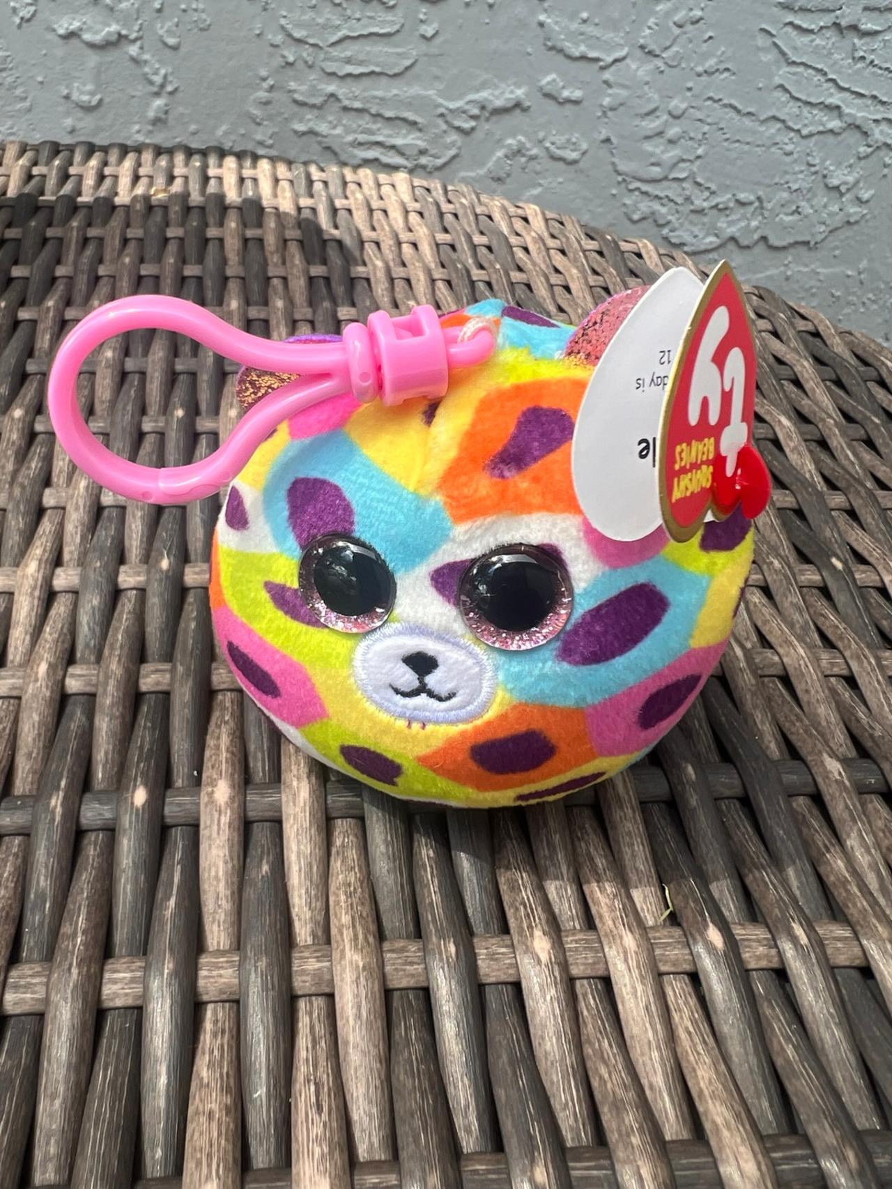 TY Beanie Squishies Squish-A-Boos Plush - Giselle the Leopard 3” Clip ...