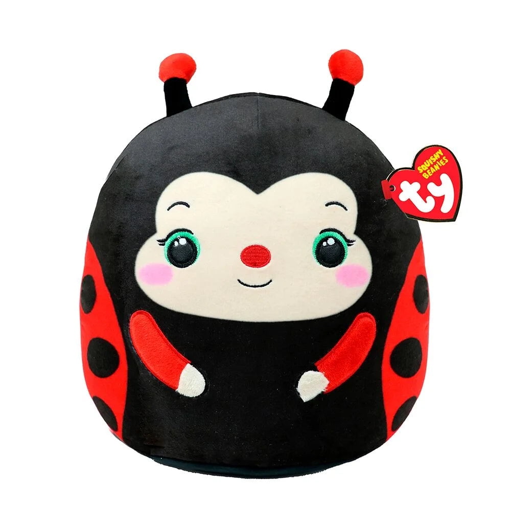Ty Squish-a-Boo (Squishy Beanies) - Lucy the Ladybug – Medium (9") - Stuffed Animal - Walmart.com