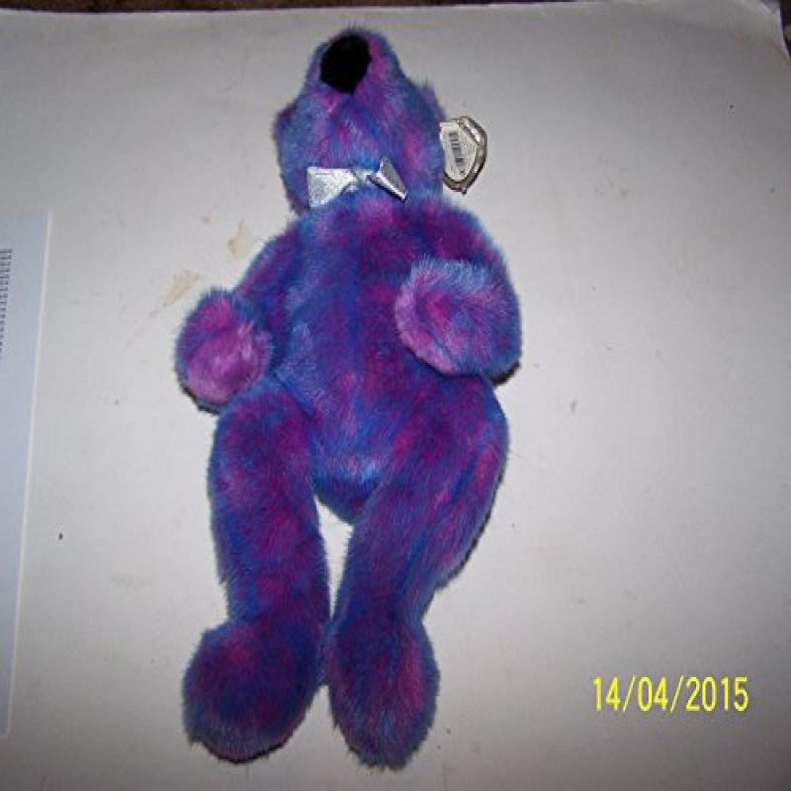 Ty Classics Purplebeary the Bear with Silver Ribbon Plush - Walmart.com
