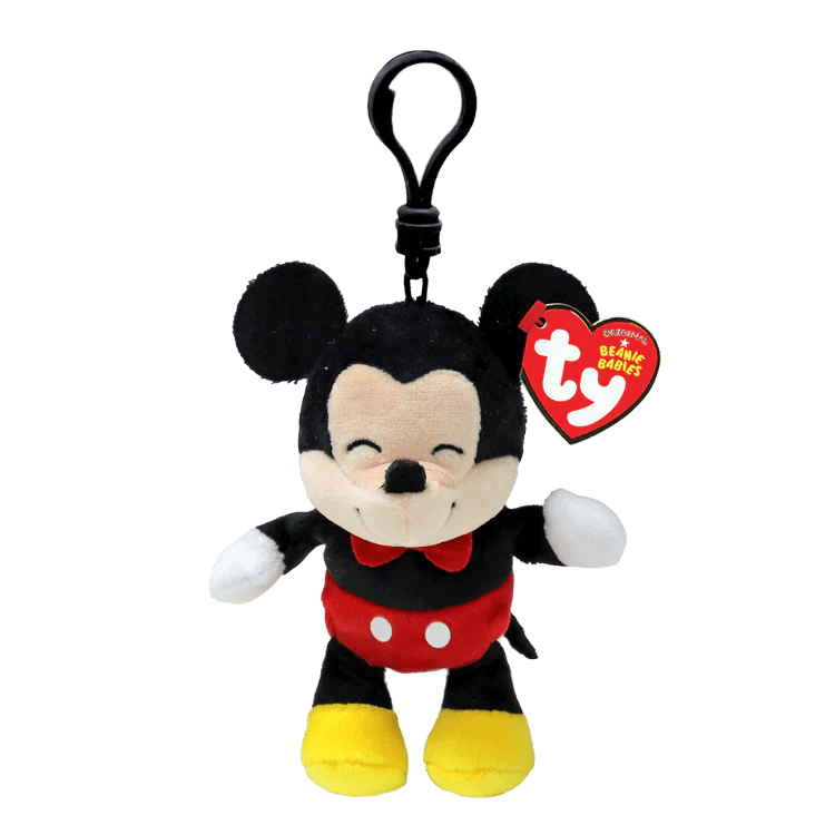 TY Disney Beanie Baby Clip - Mickey Mouse (Key Clip - 4 inch) - Walmart.com