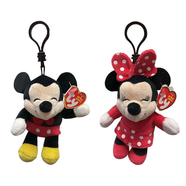 TY Disney Beanie Baby Clips - SET OF 2 [MICKEY & MINNIE MOUSE](Plastic ...
