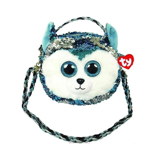 TY Fashion Stuffed Animal - Flippy Sequin Husky Purse, SLUSH (8 inch ...