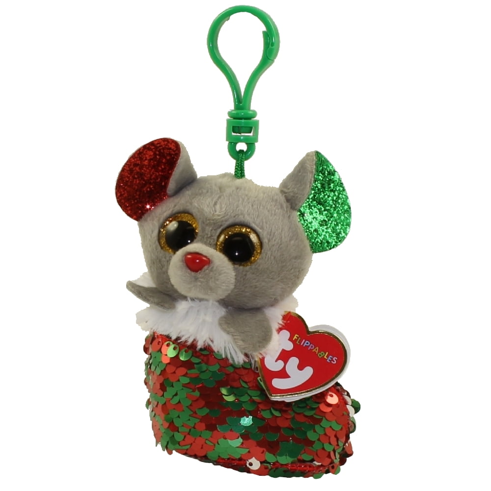 TY Flippables Sequin Plush - CHIPPER the Mouse in Christmas Stocking ...