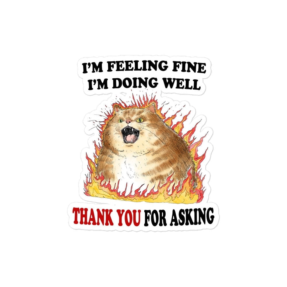 TY For Asking Bubble-free stickers vinyl decal cute sticker aesthetic ...