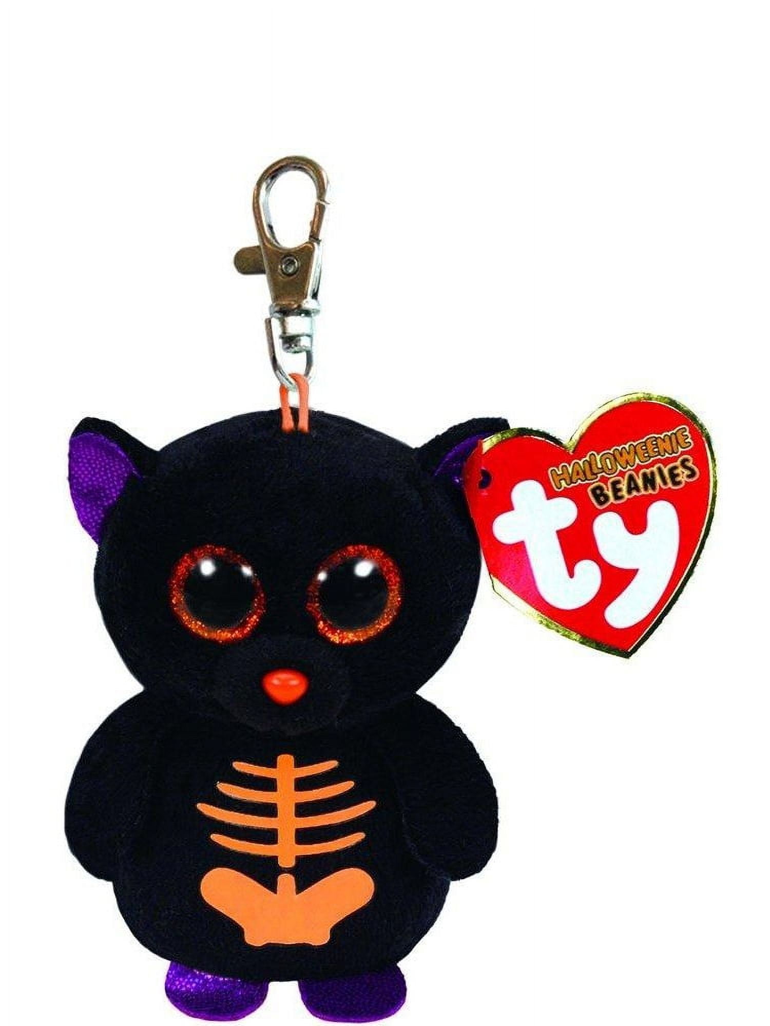 TY Halloweenie Beanie Baby - FANGS the Black Bat (key clip - 3 inch ...