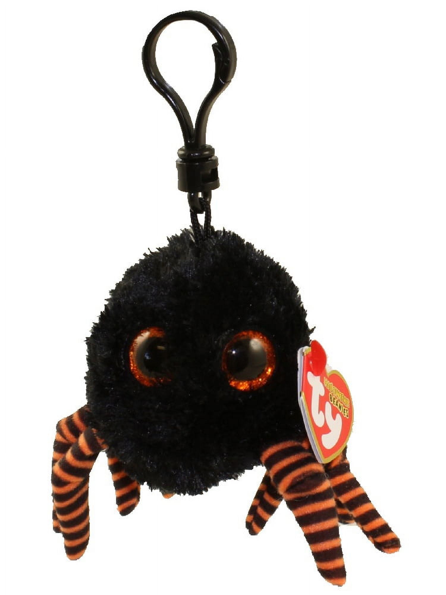 TY Halloweenie Beanie Baby - SPIDEY the Black Spider (key clip - 3 inch ...