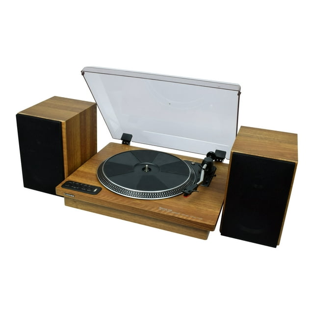 TY-LP200 12" Turntable with Stereo Bookshelf Speakers - Walmart.com
