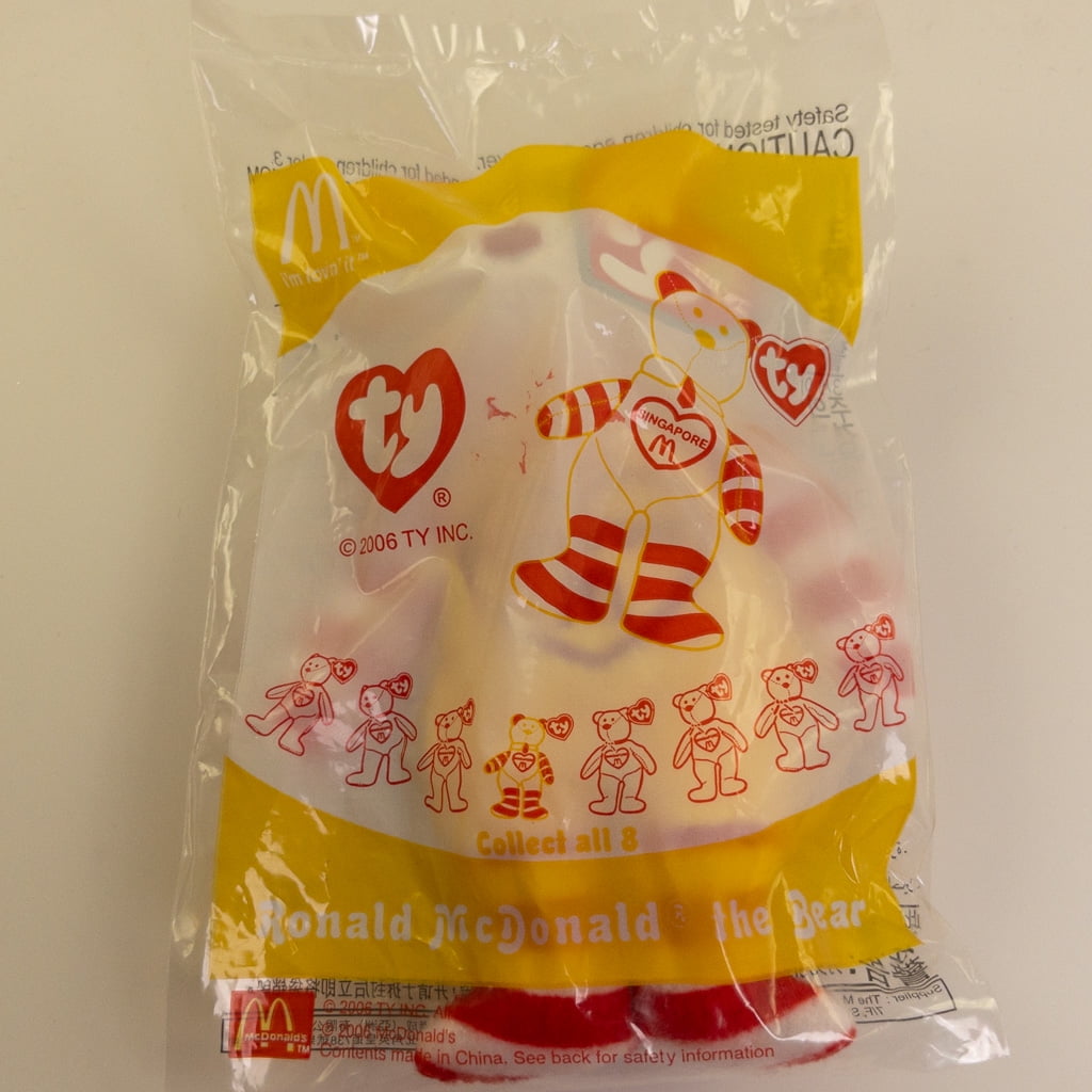 TY McDonald's Teenie Beanie - RONALD McDONALD the Bear (2006 ...
