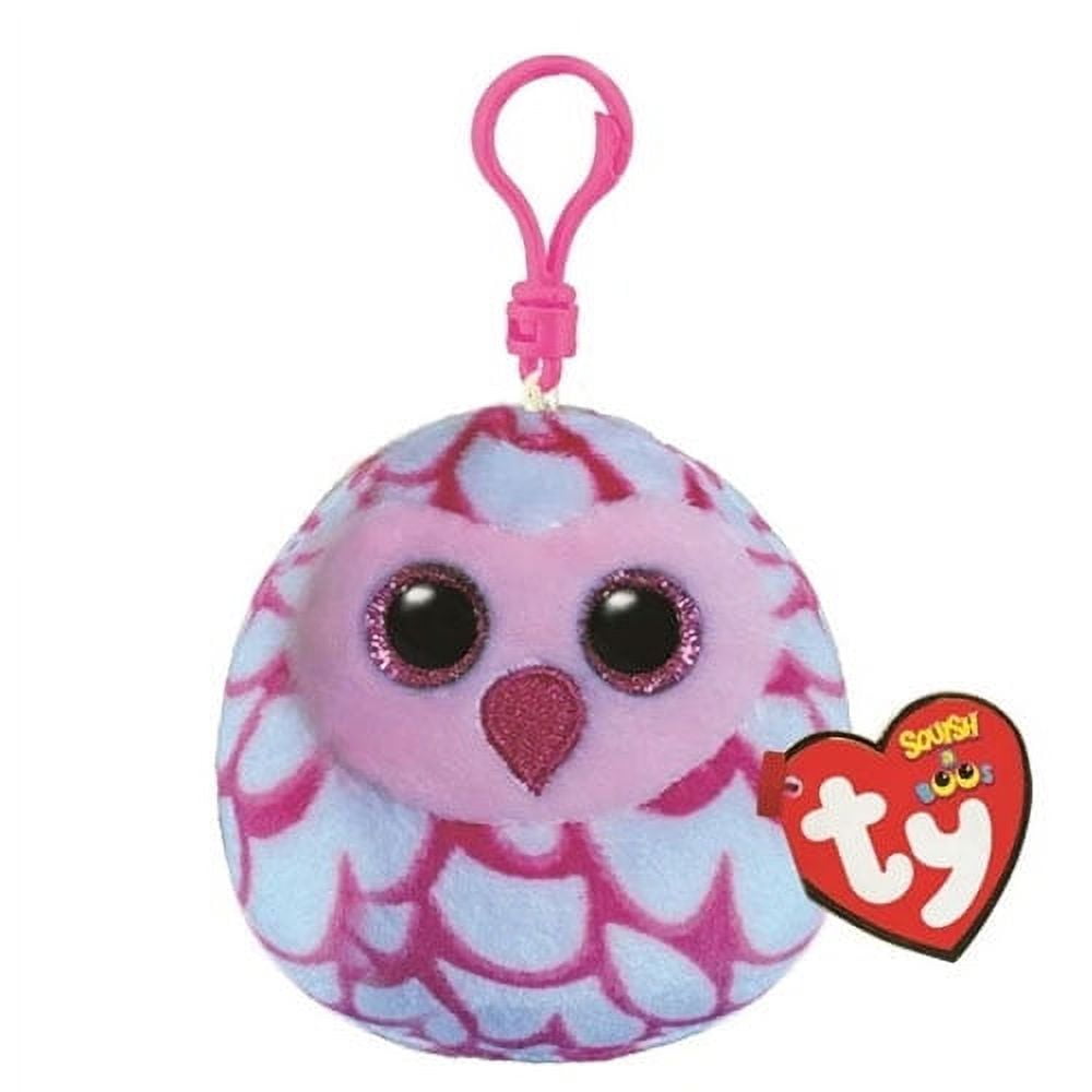 TY Mini Beanie Squishies (Squish-A-Boos) Plush - PINKY the Owl (3 inch ...
