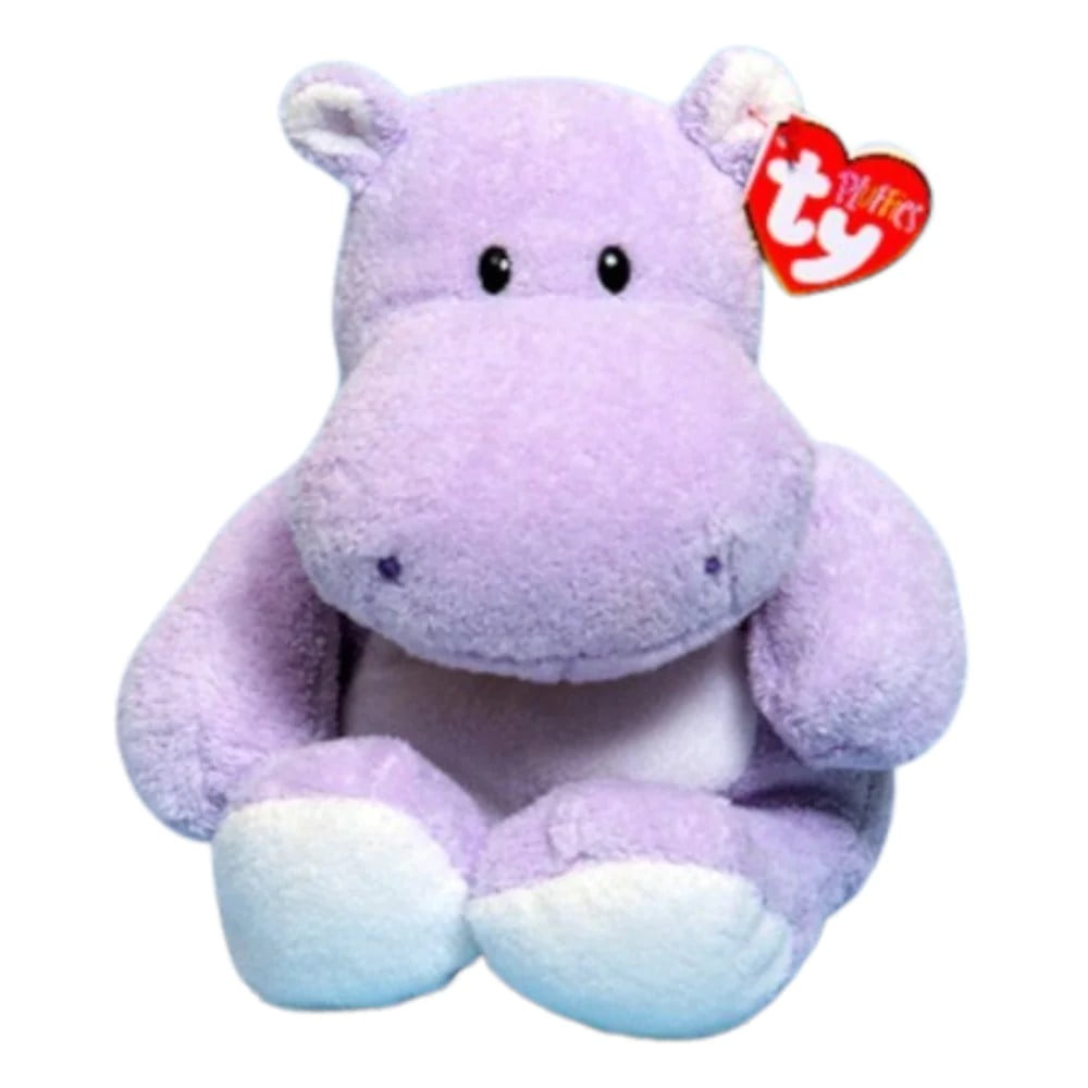 TY Pluffies - WADES the Purple Hippo (10 Inch) Stuffed Plush Toy ...