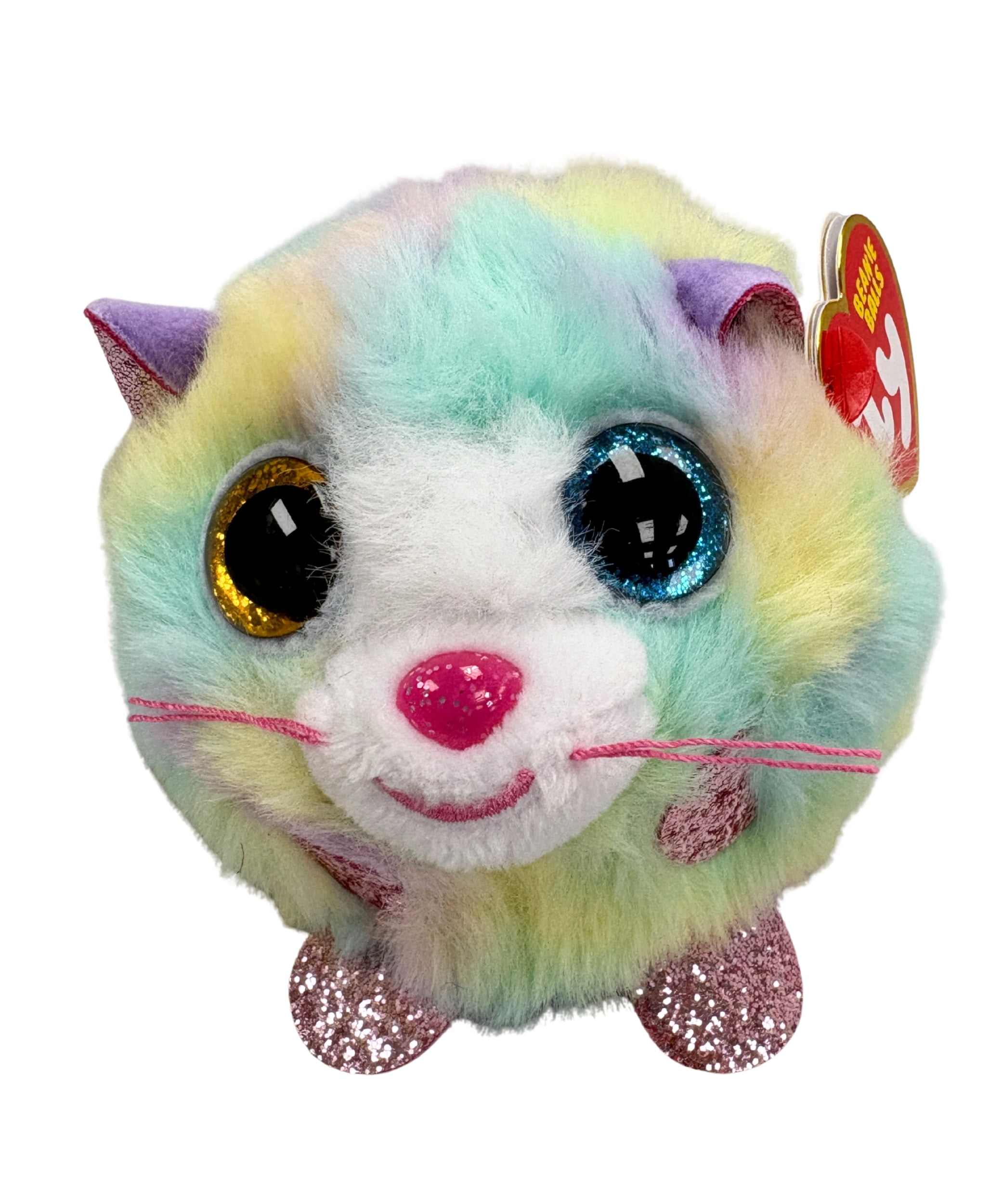 TY Puffies Beanie Balls Plush - HEATHER the Cat (3" Collectible Toy ...
