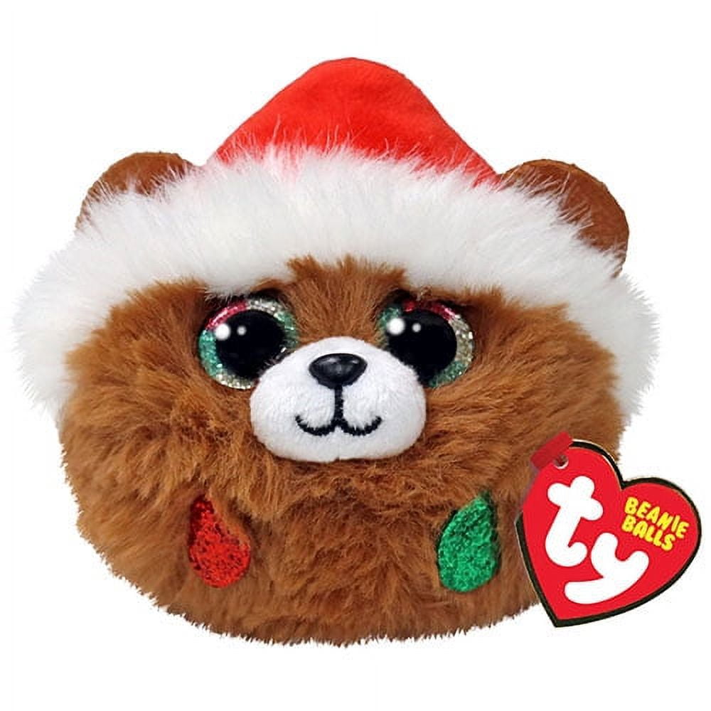 Ty Puffies Pudding the Christmas Bear, Stuffed Beanie Collectible, 3 ...