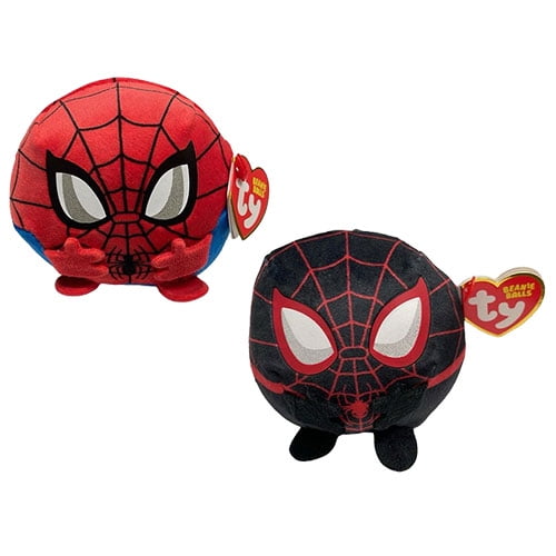TY Puffies (Beanie Balls) Plush - SET OF 2 [Miles Morales & Spider-Man ...