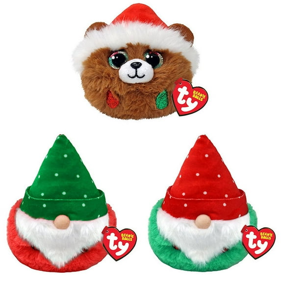 Ty Puffies Beanie Balls Set of 3 Christmas 2023 (Topsy, Turvey, Pudding ...