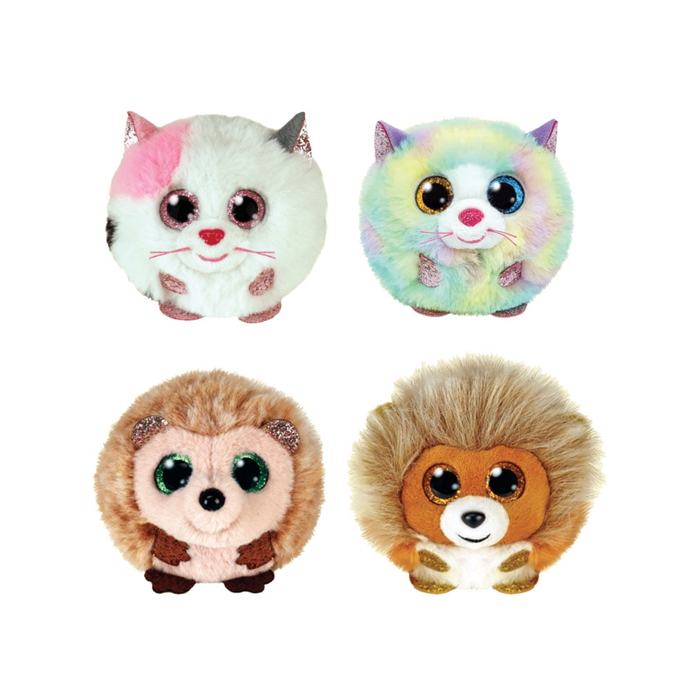 TY Puffies Beanie Balls Collectible Plushes - Set of 4 (Hazel, Caesar ... TY Puffies Beanie Balls Collectible Plushes - Set of 4 (Hazel, Caesar ...