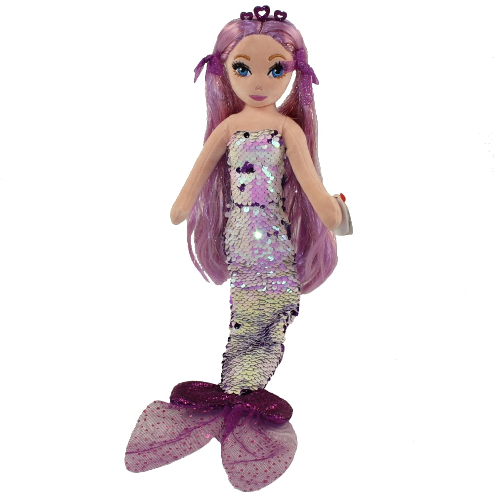 TY Sea Sequins Plush Mermaid - LORELAI (Medium Size - 18 inch ...