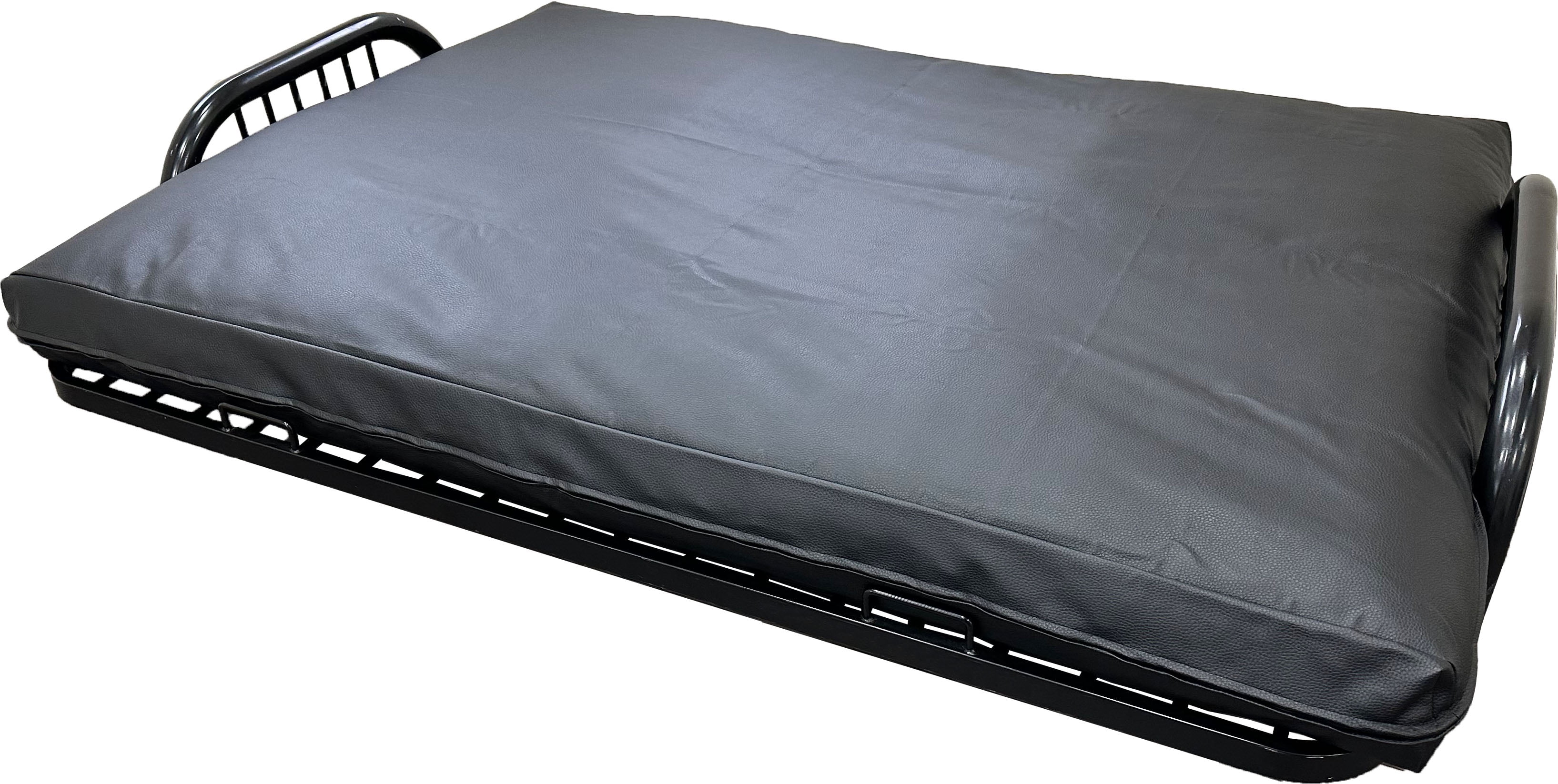 Amfuton Black Leather Look Vinyl Full Size Futon Mattress Covers, Bed ...