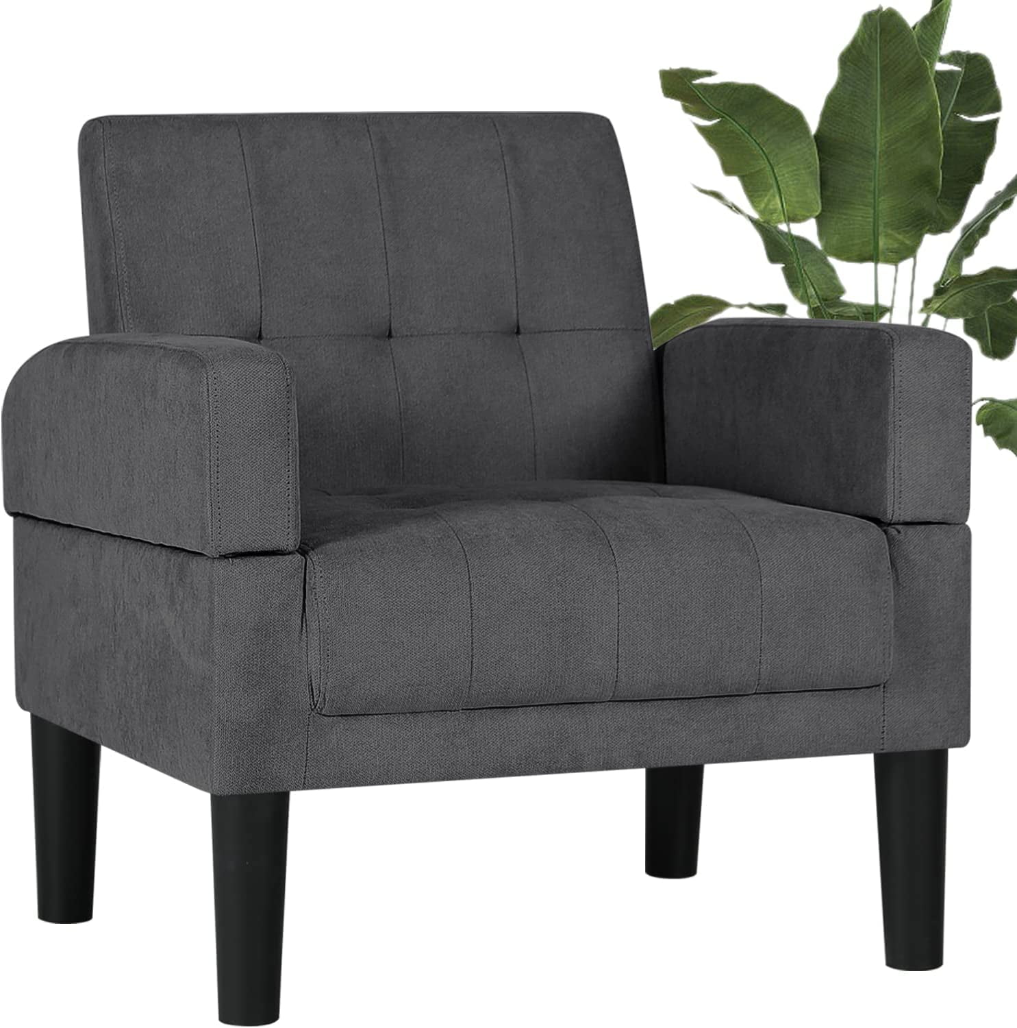 TYBOATLE Mid-Century Modern Upholstered Living Room Accent Arm Chairs ...