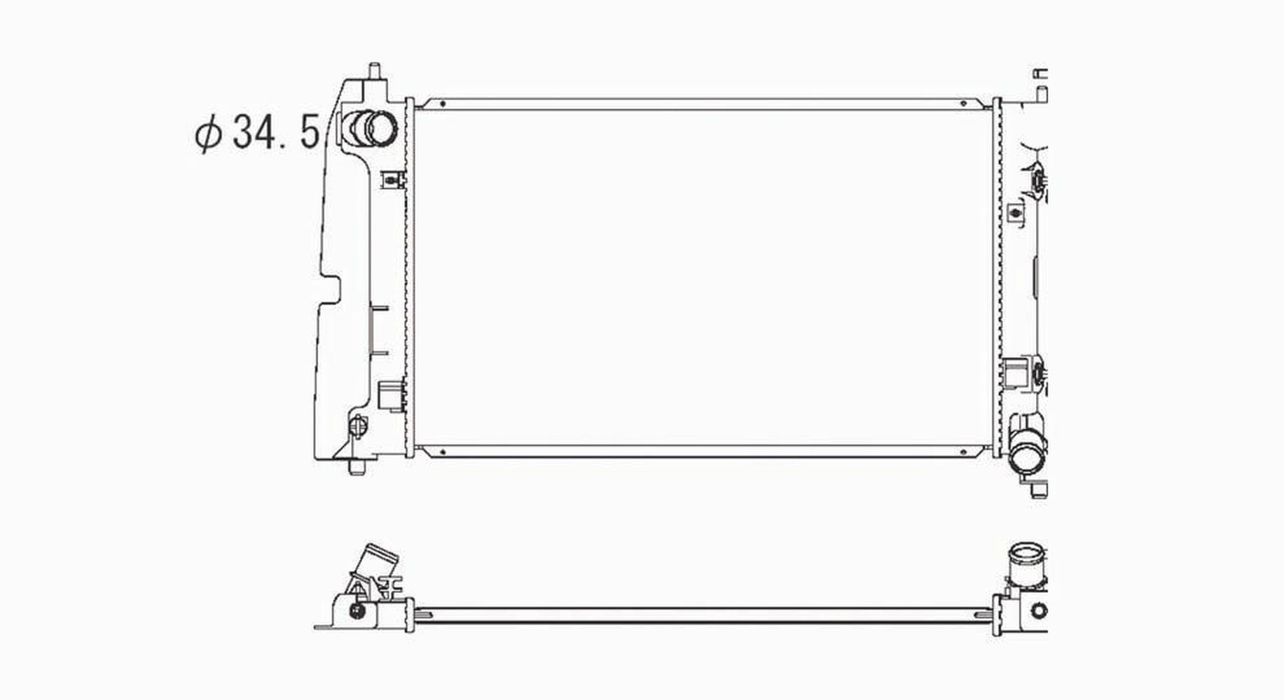 TYC 2428 Toyota 1-Row Plastic Aluminum Replacement Radiator Fits select ...