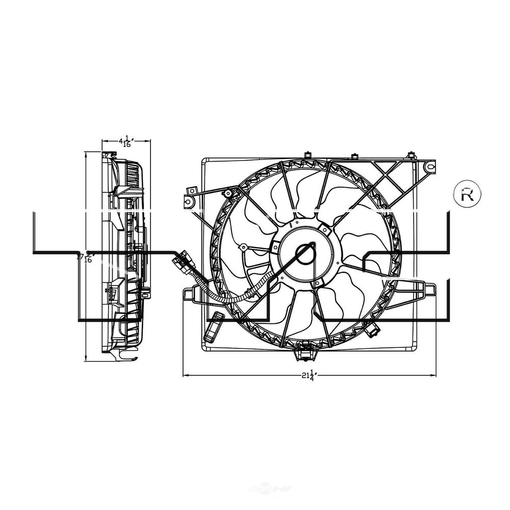 TYC 623060 Dual Radiator and Condenser Fan Assembly - Walmart.com