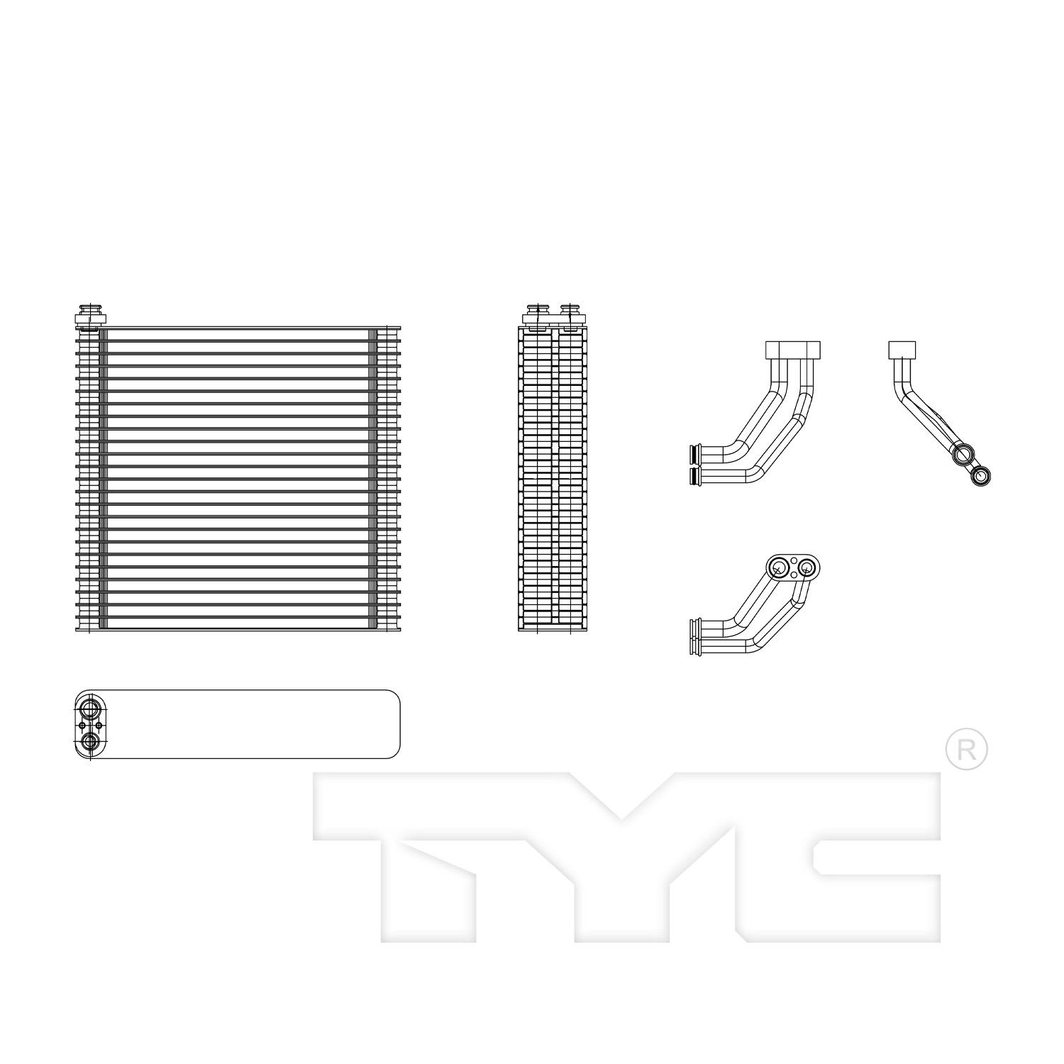 TYC 97200 Replacement Evaporator for 03-07 HONDA ACCORD|04-08 ACURA TL ...