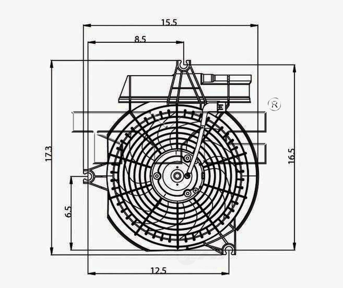 TYC A/C Condenser Fan Assembly Fits select: 2001-2006 HYUNDAI SANTA FE ...