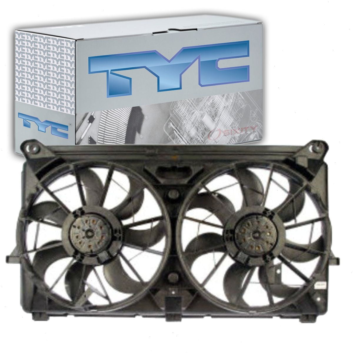 TYC Dual Radiator & Condenser Fan Assembly compatible with Chevrolet ...