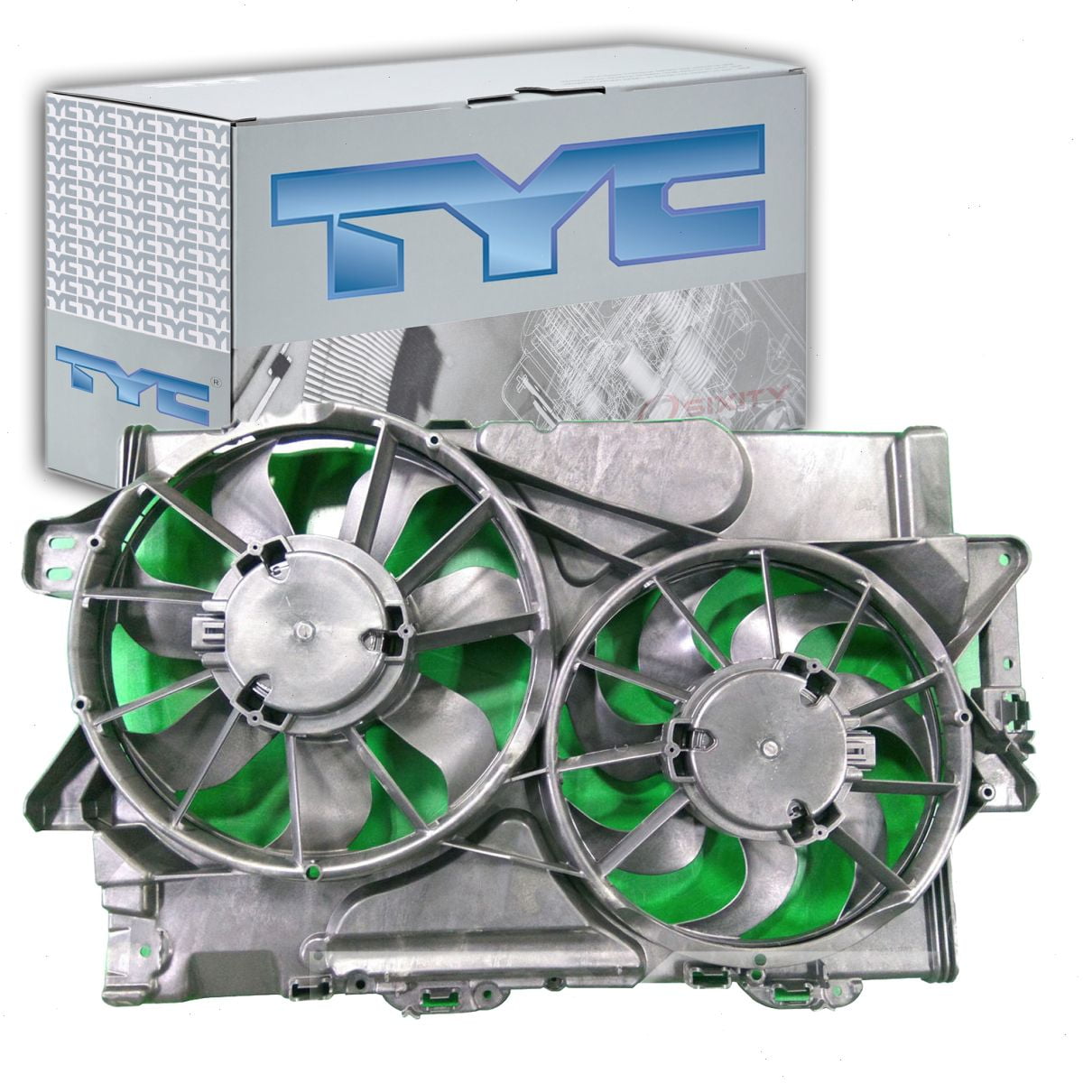 TYC Dual Radiator & Condenser Fan Assembly compatible with GMC Terrain ...