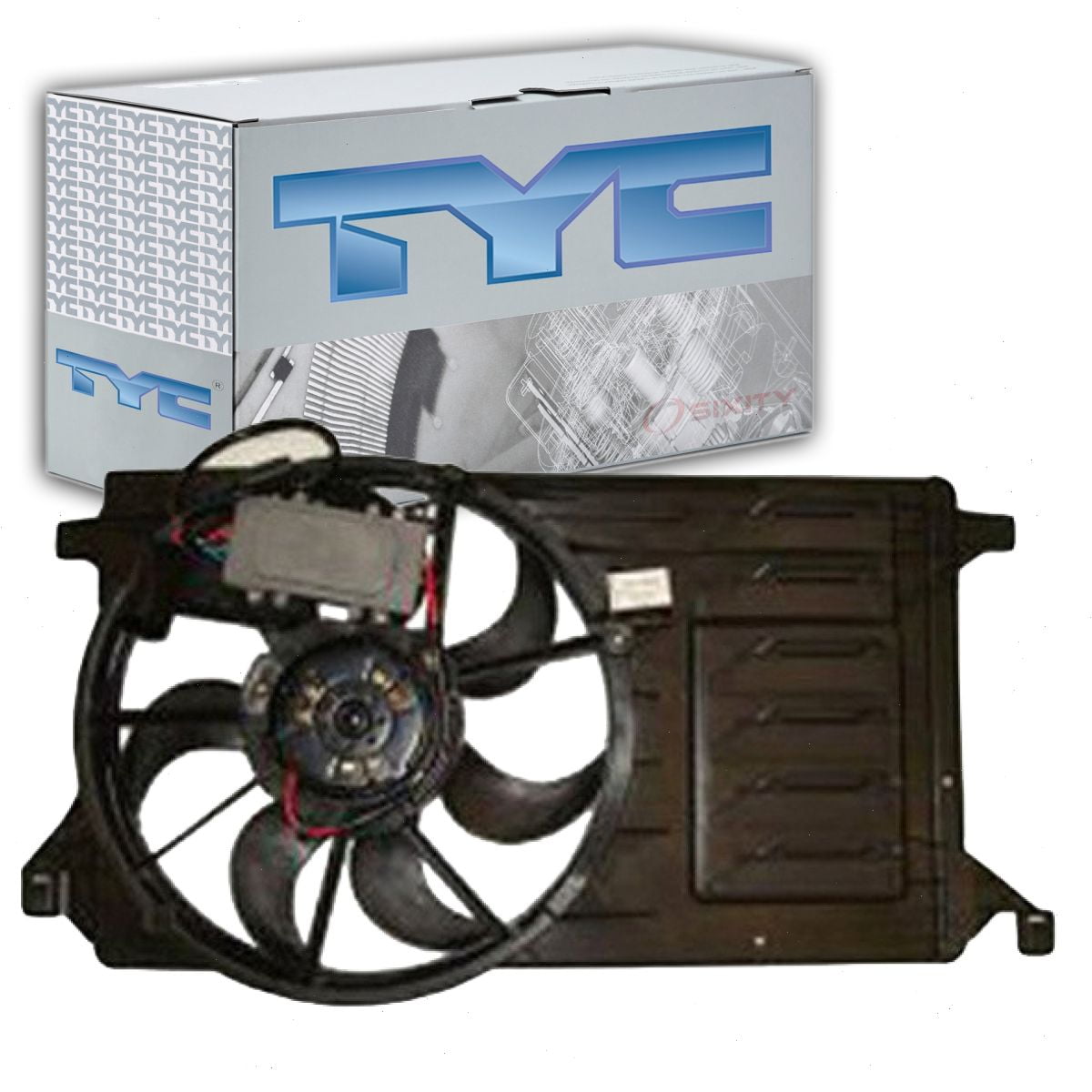 TYC Dual Radiator & Condenser Fan Assembly compatible with Mazda 3 2010 ...