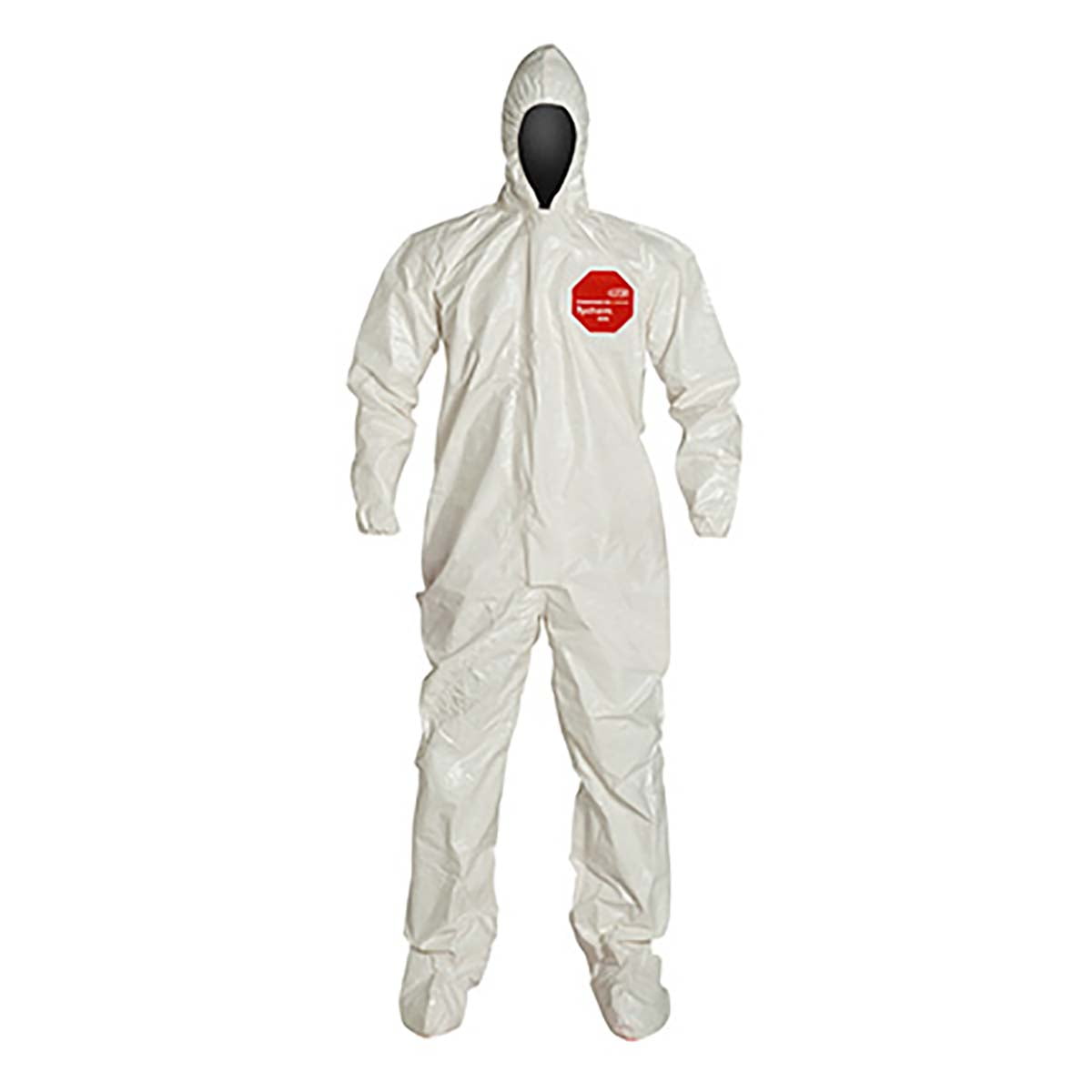 TYCHEM® 4000, COVERALL, ZIPPER FRONT, STORM FLAP, HOOD, ELASTIC WRIST ...