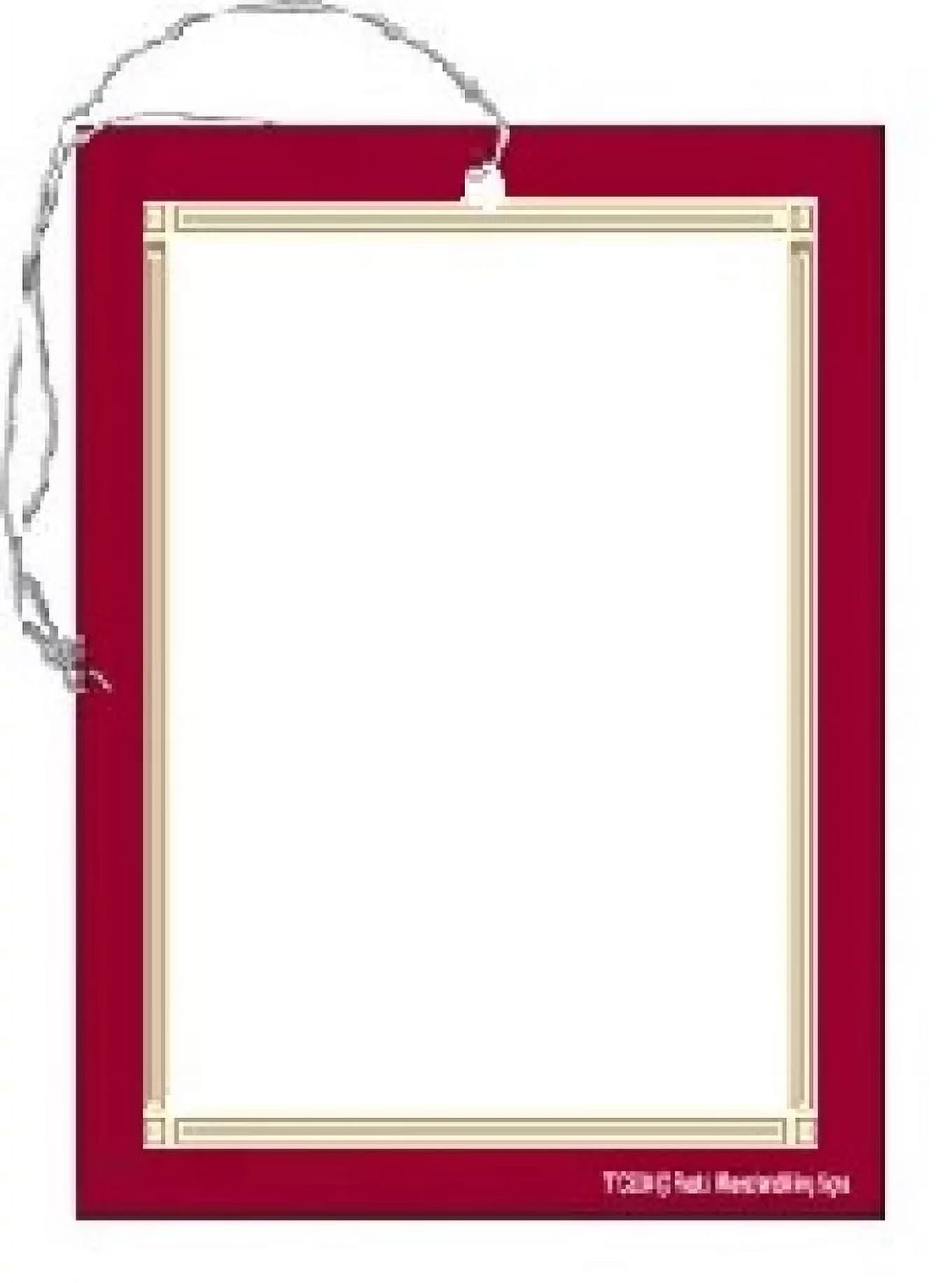 TYD603 Maroon Border Sale Elastic Knotted Price Strung Hang Tags with ...