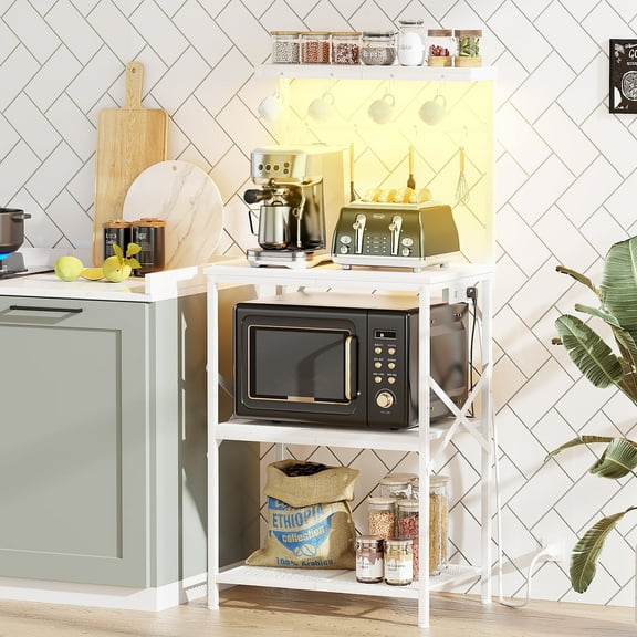 Giantex 4-Tier Kitchen Baker's Rack, Industrial Utility Storage Shelf ...