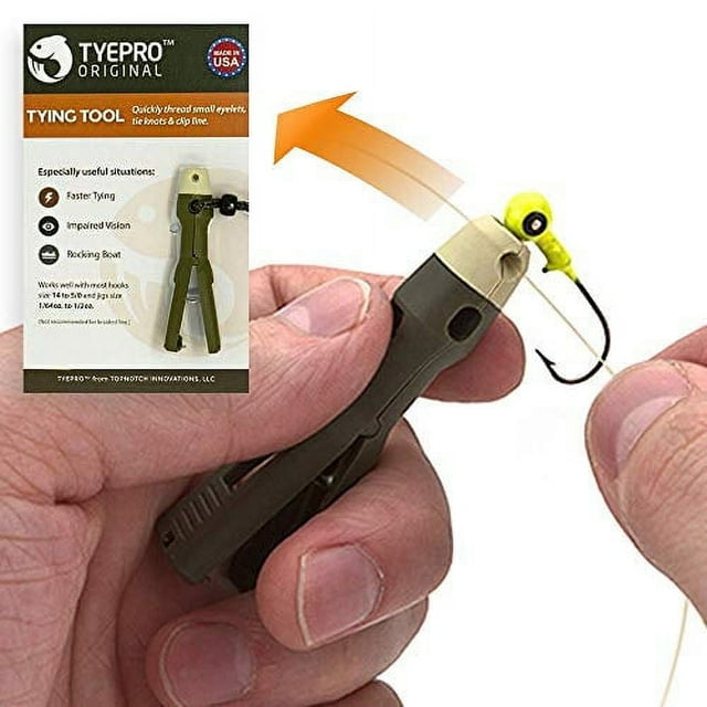 TYEPRO Fishing Knot Tying Tool & Line Clipper for Bass, Crappie ...