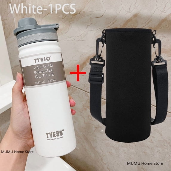 TYESO 530ML/750ML Stainless Steel Thermo Water Bottle Portable Vacuum ...