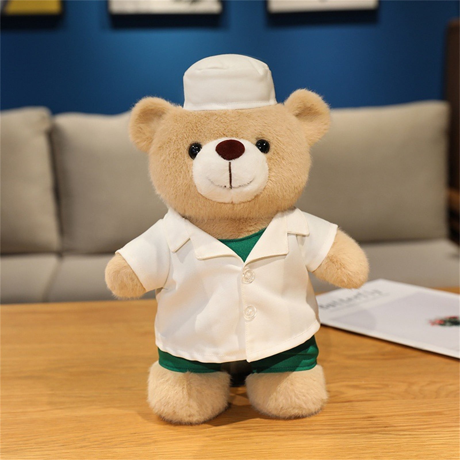 TYFLEI 11.8 In Soft Huggable Bear Stuffed Animal Kawaii Nurse's Uniform ...