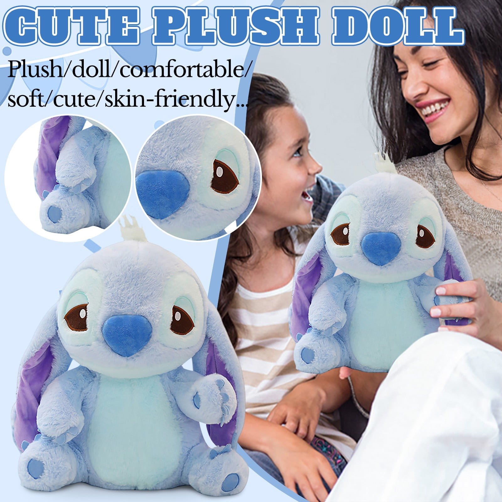TYFLEI 13.7" Cute Stitch Plush Birthday Graduation Gifts for Friends ...