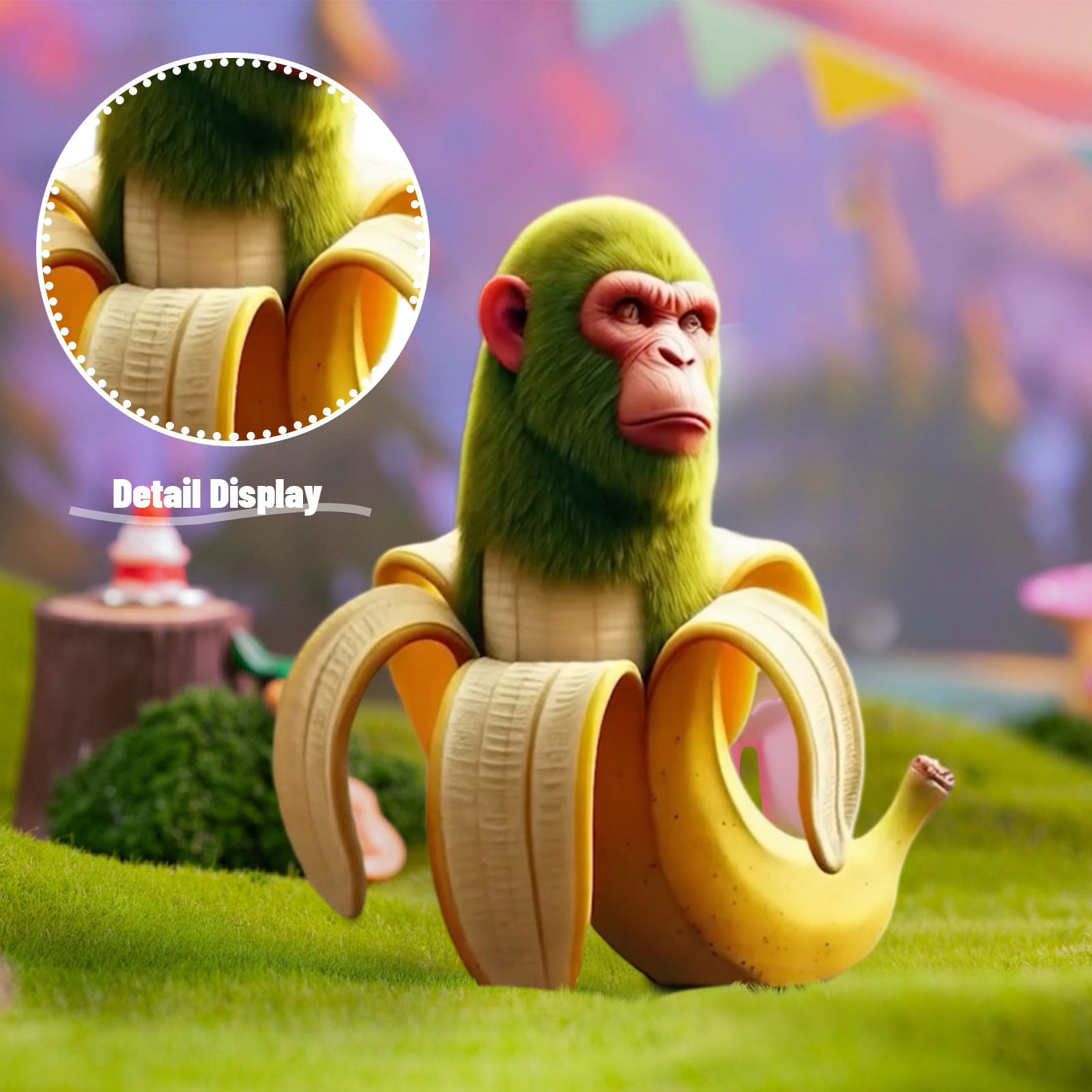 TYFLEI 13.7" Italian Brainrot Banana Monkey Stuffed Animals Funny ...