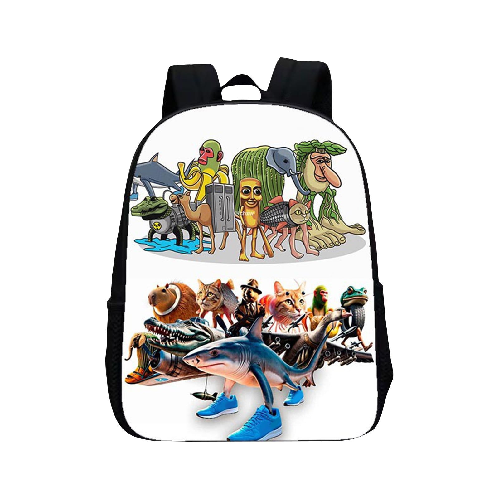 TYFLEI 13.7" Printed Italian Brainrot Backpacks Cartoon Travel Laptop ...