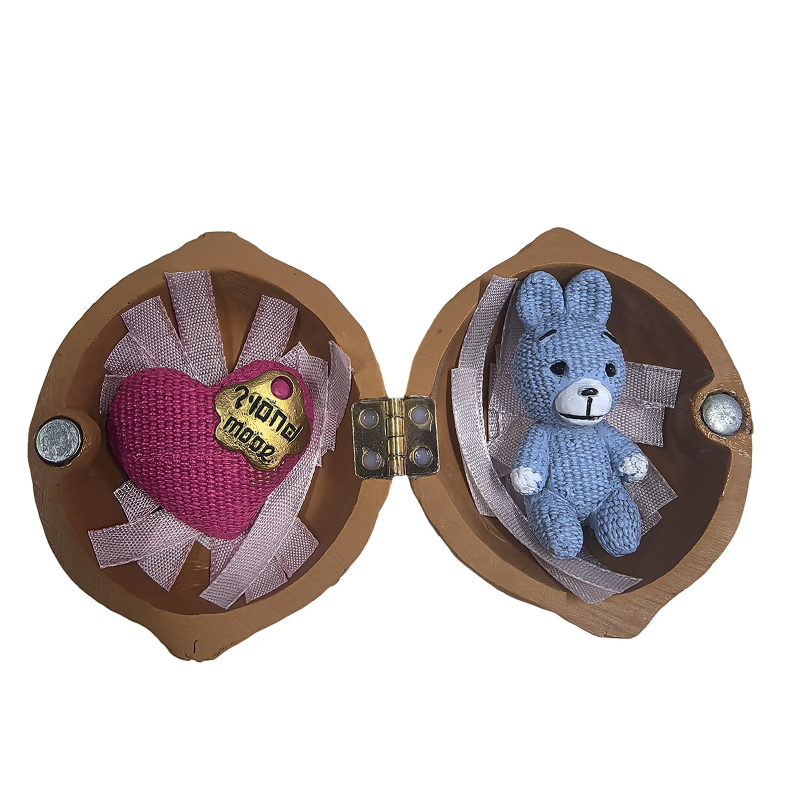 TYFLEI 2.7 In Cute Walnut Shell Bunny Stuffed Animal Kawaii Walnut ...