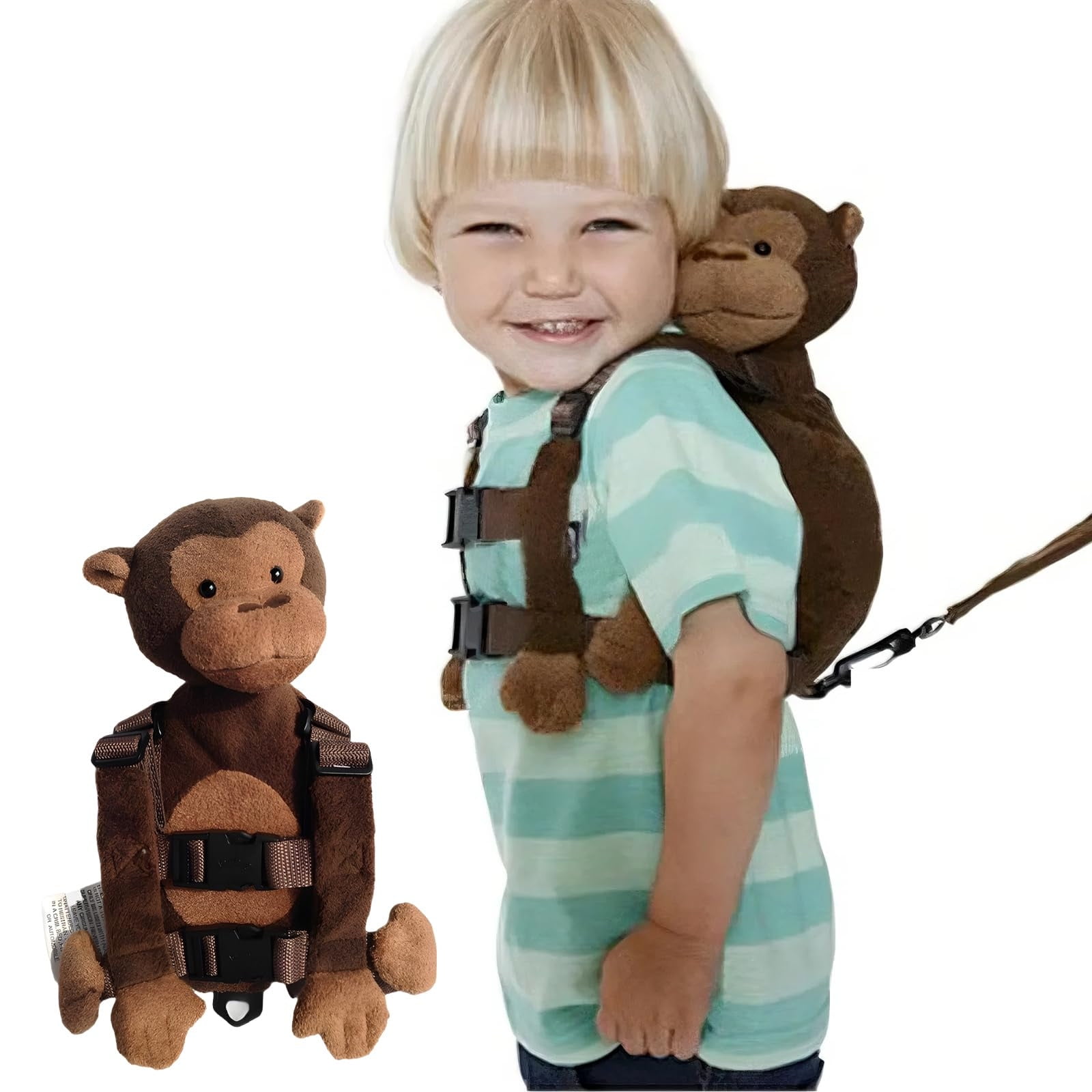 TYFLEI 2-in-1 Monkey Backpack with Leash Monkey Leash Backpack 11.8 ...